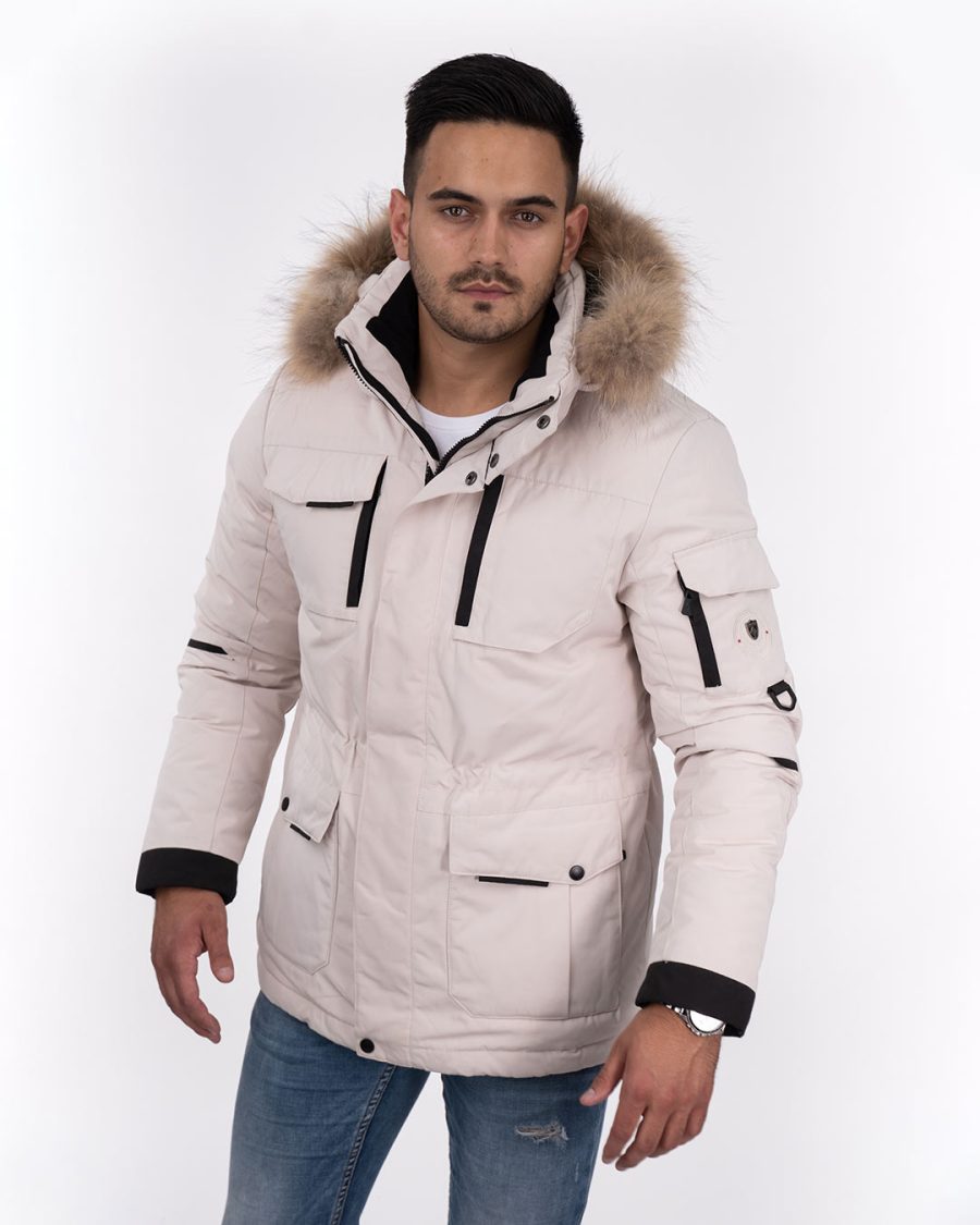 Muška zimska jakna – Sportska i Casual – Invento Simon – Bela