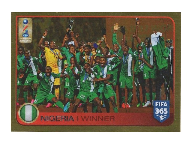 FIFA 365 2017 sličica br.212 Nigeria winer U 17