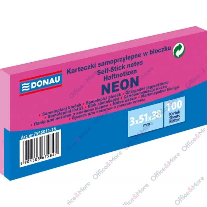 DONAU SLP LISTIĆI ZA PORUKE 38X51 NEON ROZ 3X100L