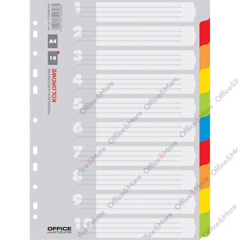 OFFICE PR. PREGRADNI KARTON A4 10 BOJA