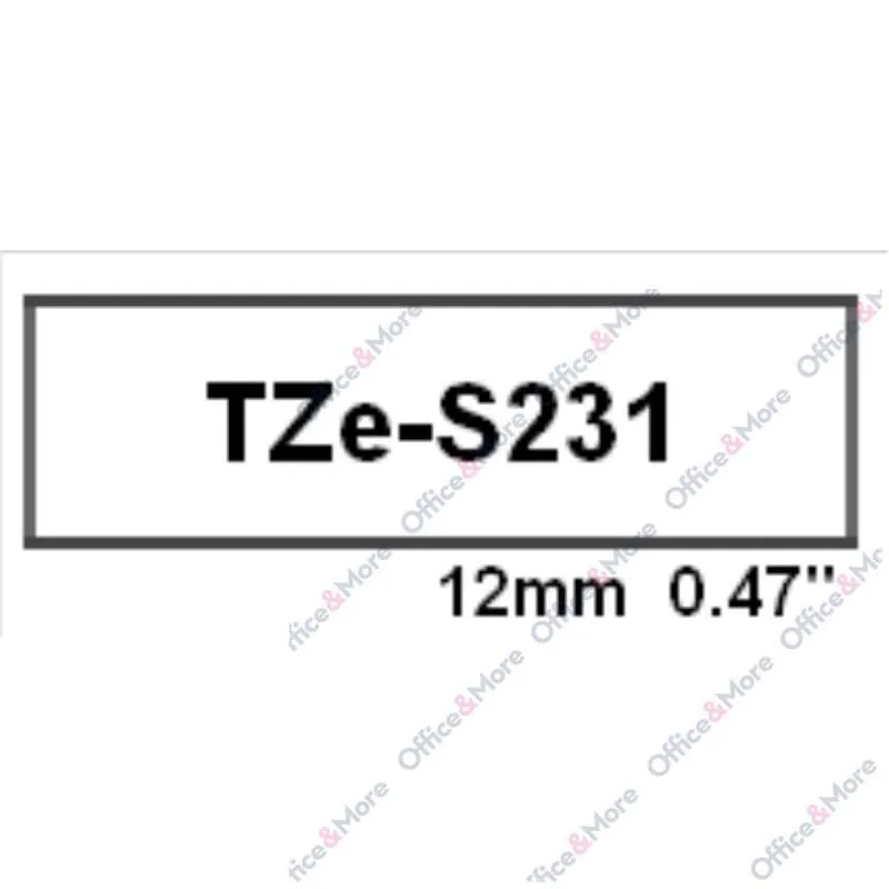 BROTHER TRAKE 12mm CRNO NA BELO TZe-S231