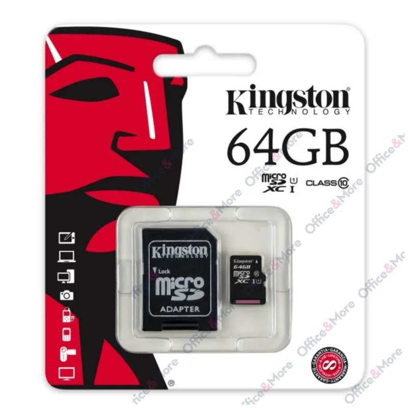 KINGSTON MICRO SD 64GB MEM.KARTICA+ADAPTER (10)