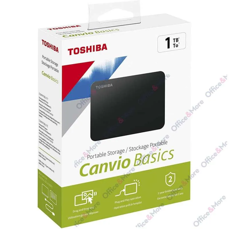 Toshiba Eksterni Canvio Basics 2.5" 1TB, USB 3.0