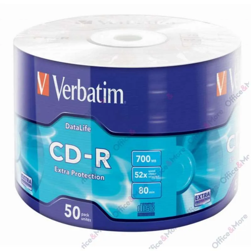 VERBATIM CD-R 50/1 FOLIJA 52X 700MB