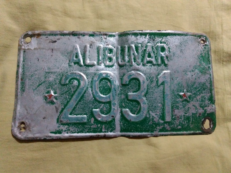 Registarska tablica Alibunar