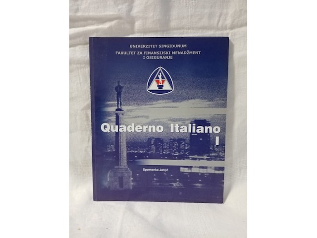 Quaderno Italiano I,Spomenka Janjic