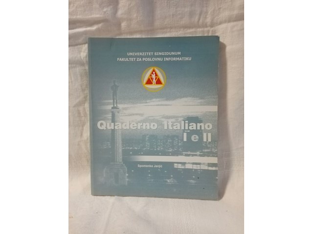 Quaderno Italiano I e II,Spomenka Janjic