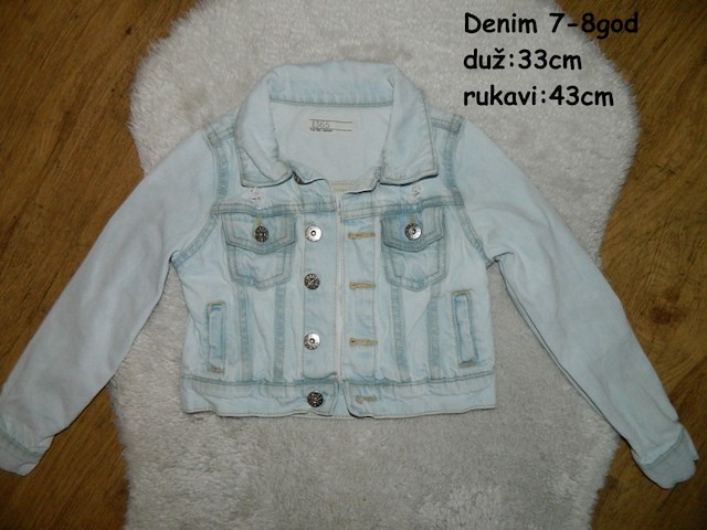 Denim teksas jakna 7-8 god