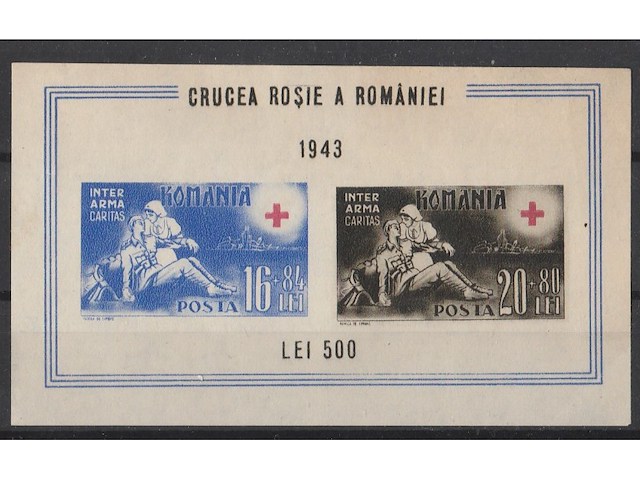 Rumunija - Crveni Krst / Blok / 1943