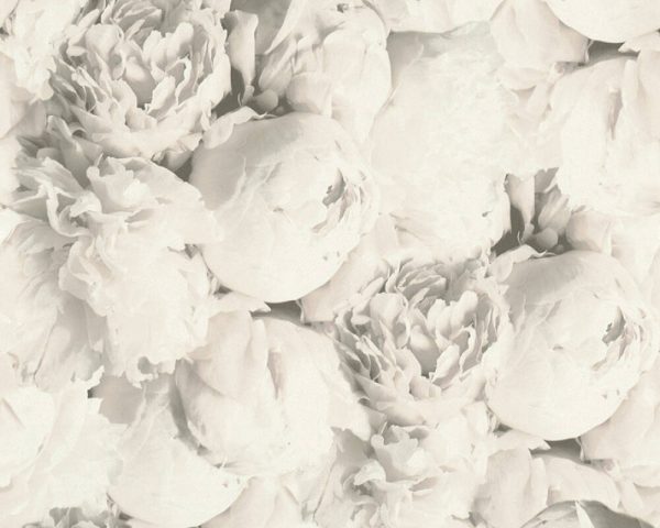 A.S. Création Wallpaper «Flowers, Beige, Cream, Grey, Taupe» 373984