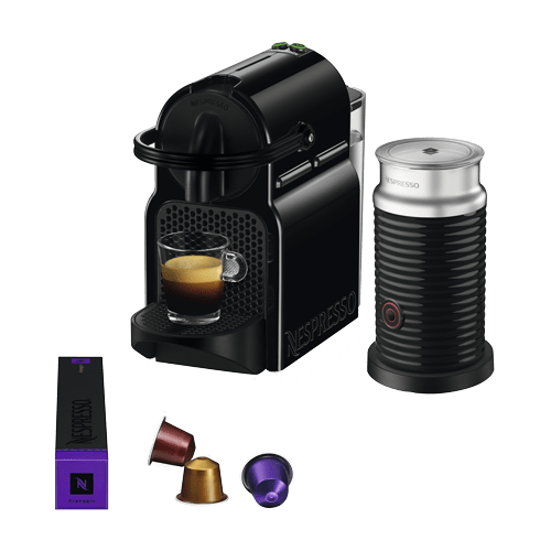 NESPRESSO Aparat za espresso kafu i aparat za pravljenje pene od mleka Inissia Black i Aeroccino 3, A3ND40EUBK-DL + Poklon: Nespresso KOD vred. 3.000 RSD