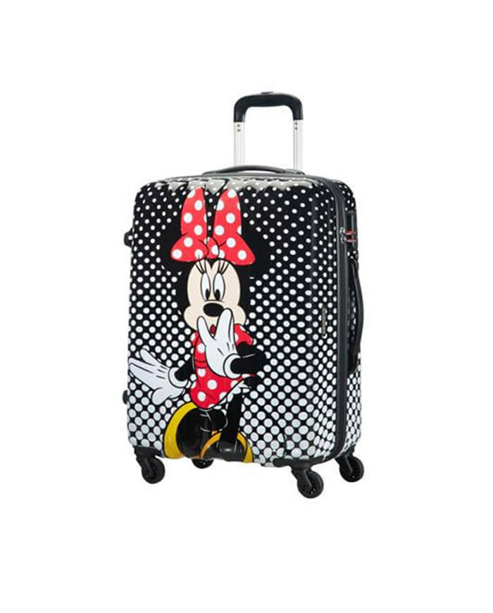 KOFER MINNIE MOUSE POLKA DOT LARGE BLACK TROLLEY American Tourister