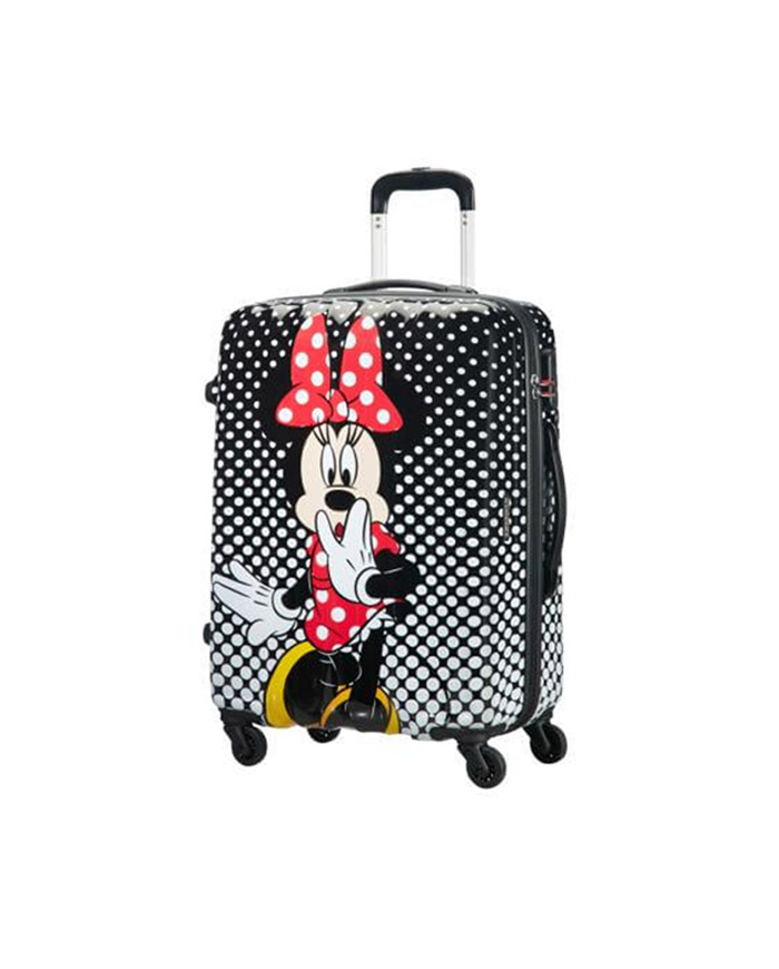 KOFER MINNIE MOUSE POLKA DOT MEDIUM BLACK TROLLEY American Tourister