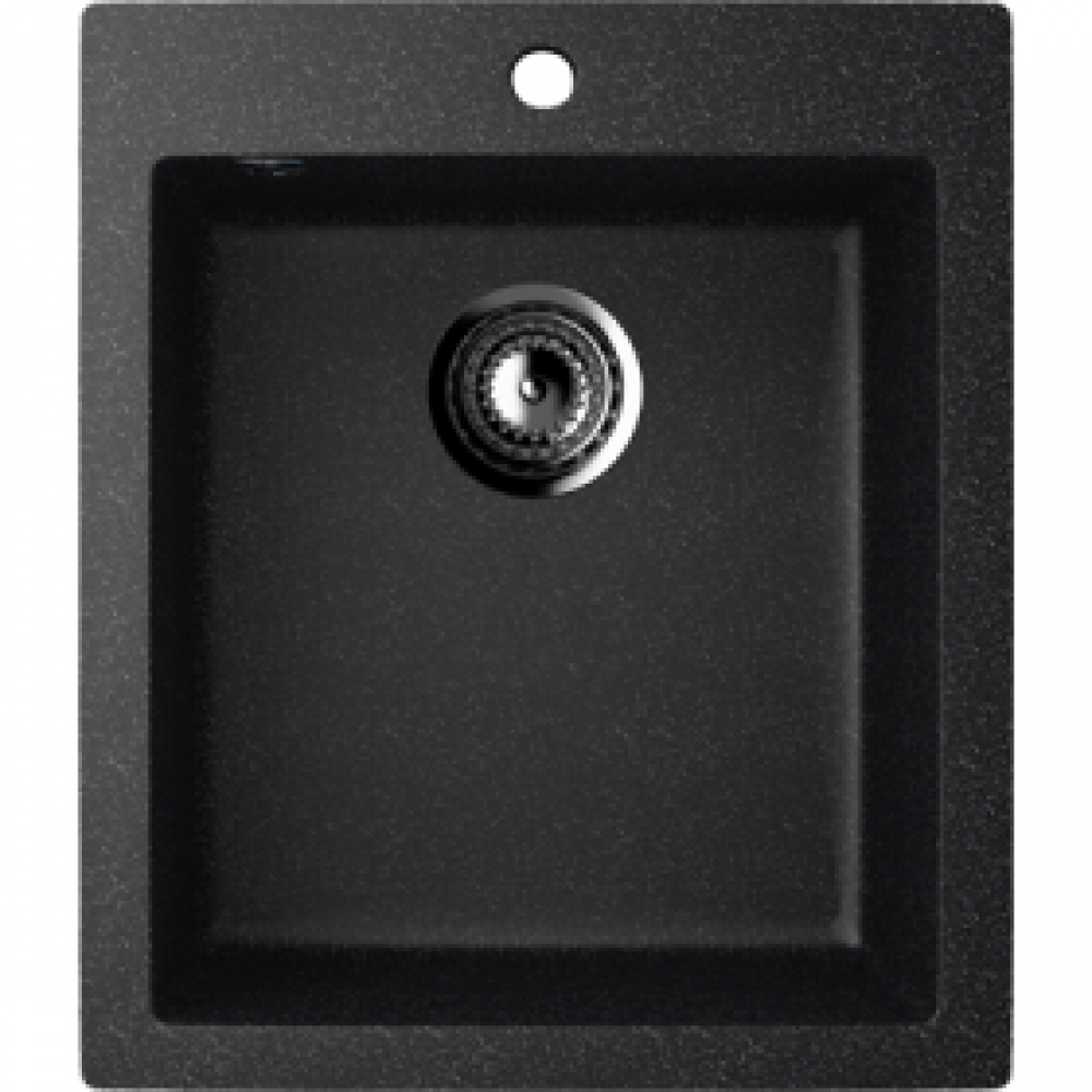 ULGRAN Granitna sudopera sa sifonom cetvrtasta U-404 308 crna