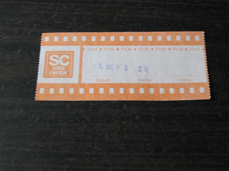 Prva Cinemania 1993. (Sava Centar) 5 karata