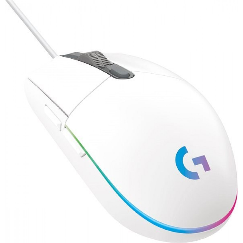 Logitech G102 Lightsync Gaming Wired Mouse, White USB
