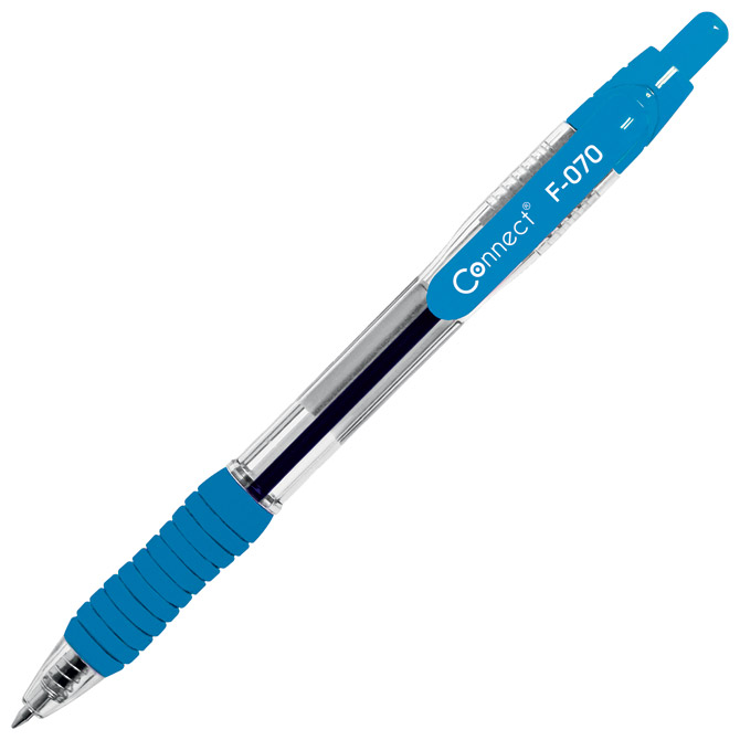 Olovka hemijska grip F-070 uložak plavi Connect 17922 svetlo plava