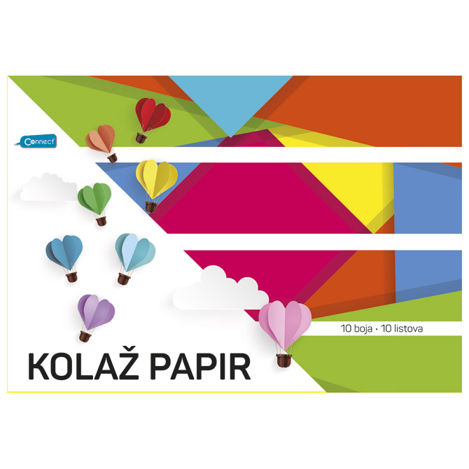 Kolaž papir 10 listova A4 Connect 4012