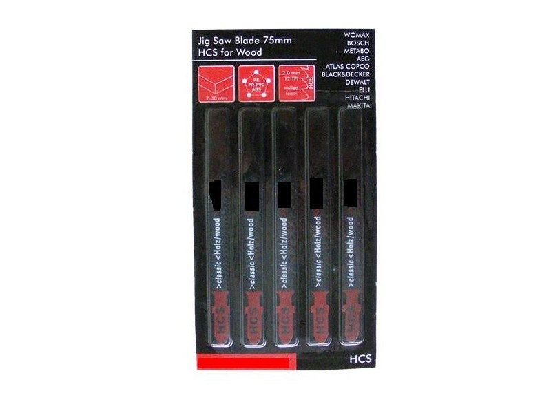 LIST TESTERE ZA UB.TEST. 75mm HCS - SET 5 KOMADA