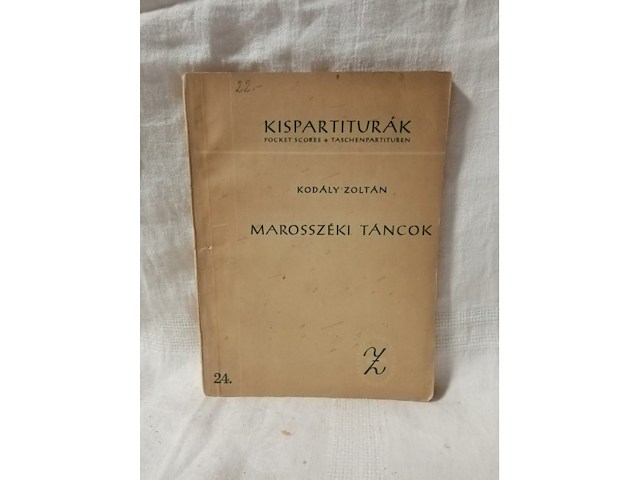 Marosszeki Tancok,Kodaly Zoltan