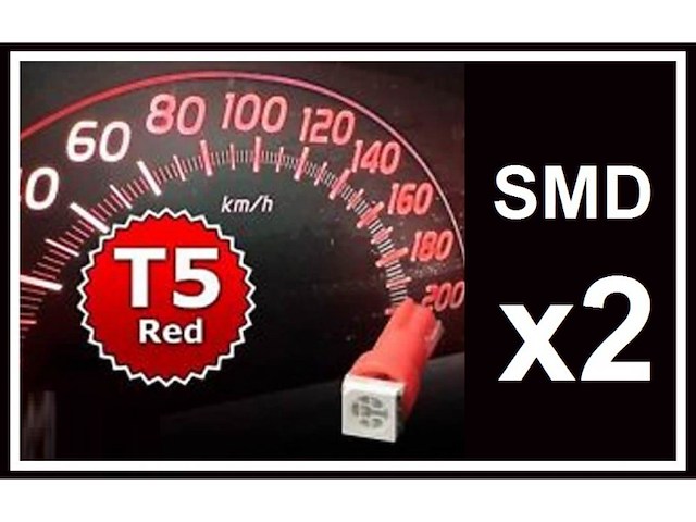 LED Sijalica - T5 - crvena - SMD - 2 komada