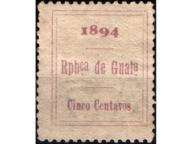 kt381dz  1894  Guatemala  MiTaks * 1/3