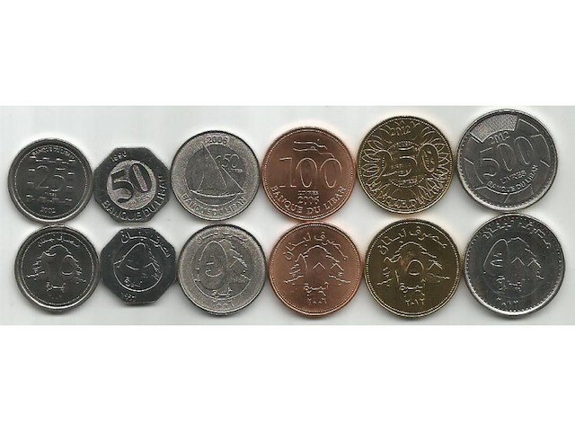 Liban Lebanon 1996 - 2012. UNC set kovanica