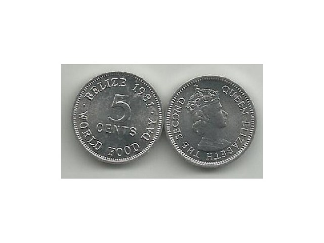 Belize 5 cents 1981. UNC FAO