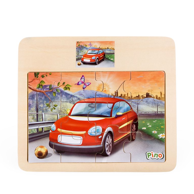 Pino drvene puzzle -Auto