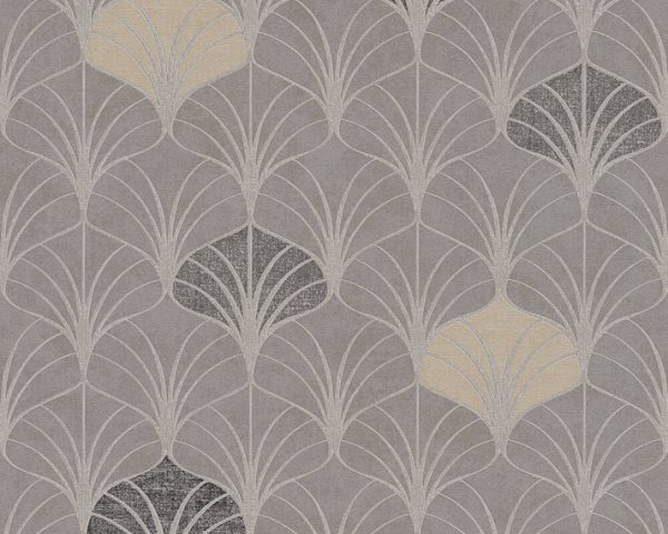 A.S. Création Wallpaper «Graphics, Beige, Brown, Grey, Taupe» 374832