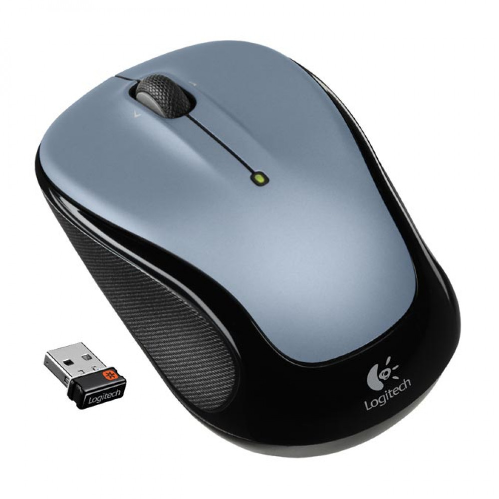 Logitech M325, Wireless Mouse, Nano Receiver, Light Silver
