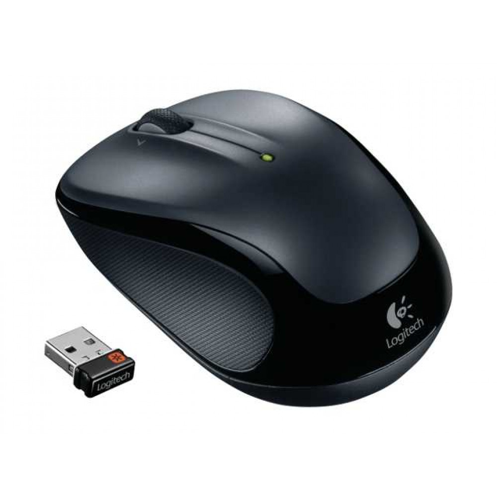 Logitech M325 Wireless Mouse, Nano Receiver, Dark Silver