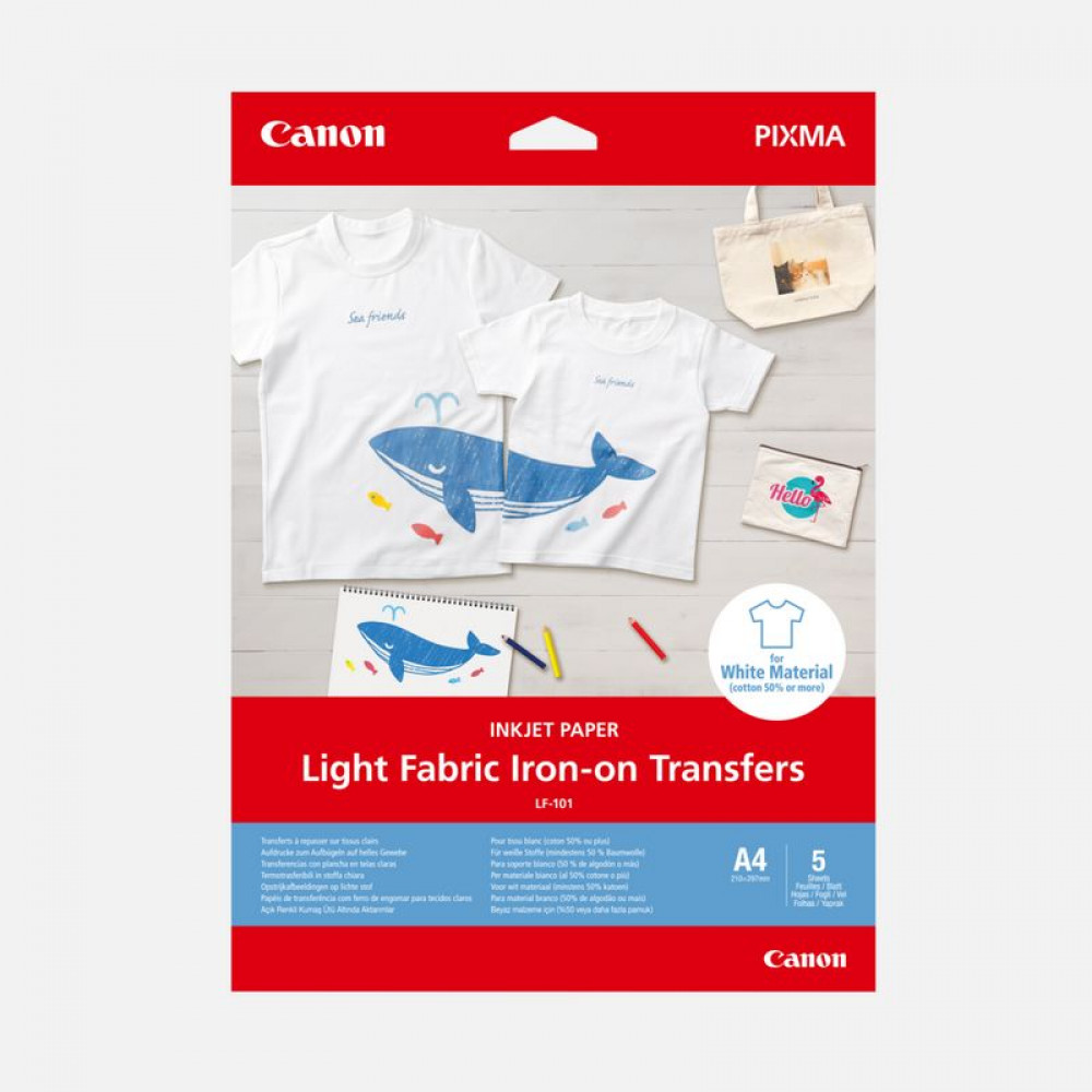 Canon Light Fabric Iron-on Transfers A4