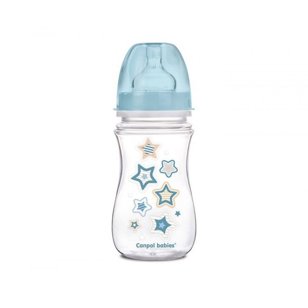 CANPOL BABIES flašica široki vrat easy start,antikolik, newborn baby,blue 35/217_blu
