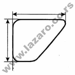 Staklo vrata donje 475x390x200