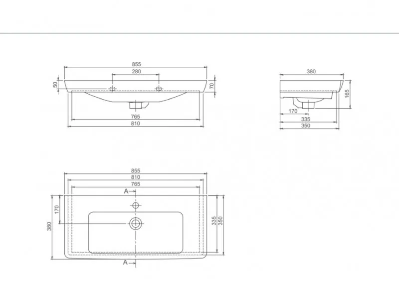 TURKUAZ PORTO 85 LAVABO 68200 U