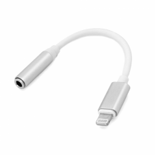 Adapter za slusalice iP-11 iPhone lightning na 3.5mm srebni