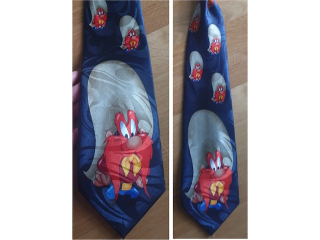 Kravata HAND MADE 100% svila LOONEY TUNES fazonska