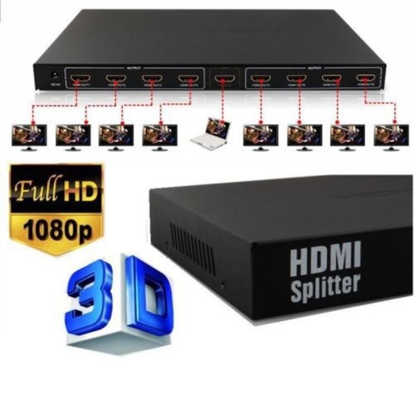 HDMI spliter 1/8 1080P 3D V1.4 aktiv