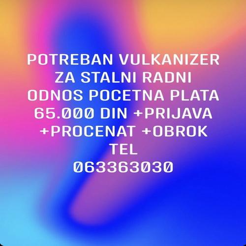 Potreban vulkanizer za stalni radni odnos