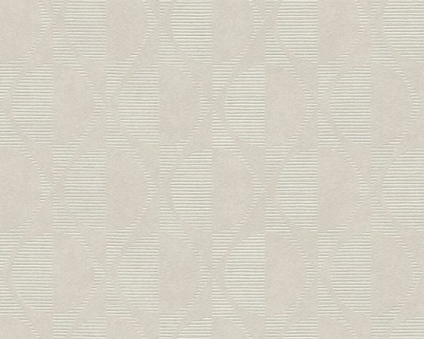 A.S. Création Wallpaper «Graphics, Beige, Cream, Grey, Taupe» 374782
