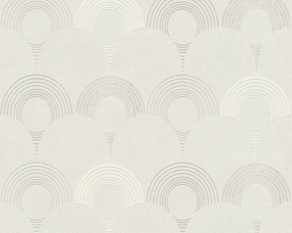 A.S. Création Wallpaper «Graphics, Beige, Cream, Grey, Taupe» 374801