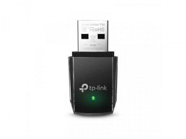 TP-Link AC1300 High Gain Wi-Fi Dual Band USB Adapter, 867Mbps at 5GHz + 400Mbps at 2.4GHz (ARCHER T3U PLUS)