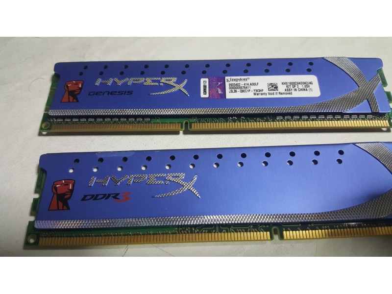 ddr3 2x2gb ispravne kingston HyperX 1600mhz genesis