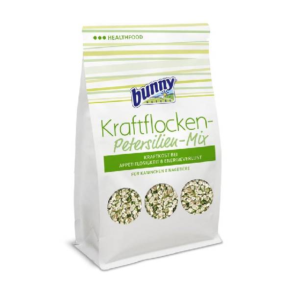 Bunny Nature Power Flake Parsley-Mix, dopunska hrana za male životinje, kuvani ječam - 100g