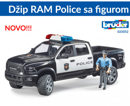 Bruder Džip RAM Policijski sa figurom ( 025052 )