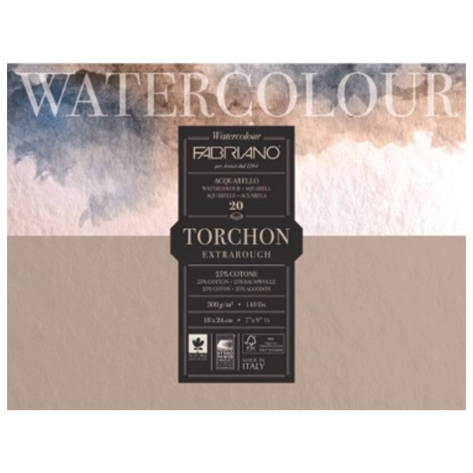Blok Watercolour Studio Torchon 18x24cm 20L 300g Fabriano 19100275