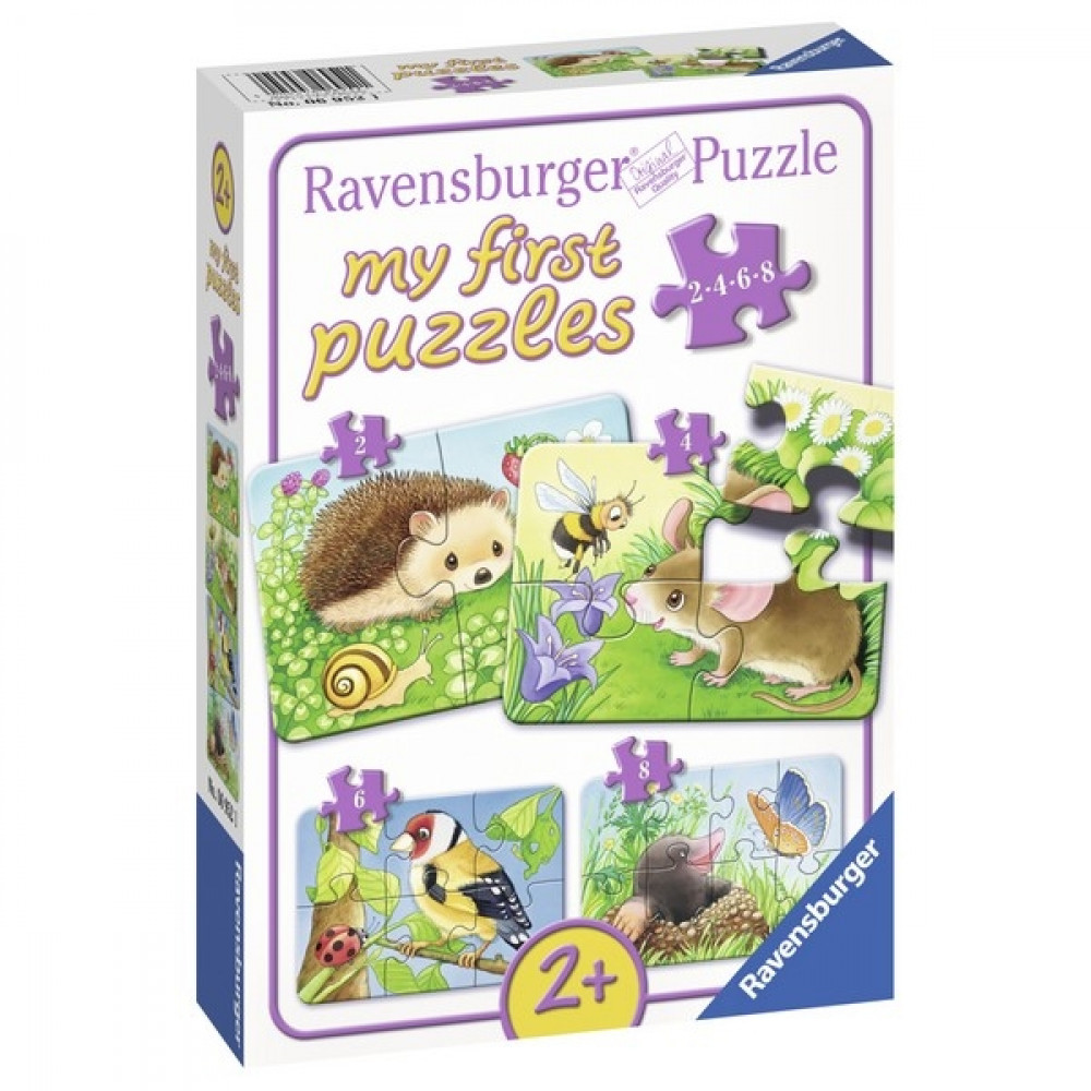 RAVENSBURGER puzzle - Moje prve puzle, 4 u 1, šumske životinje RA06952