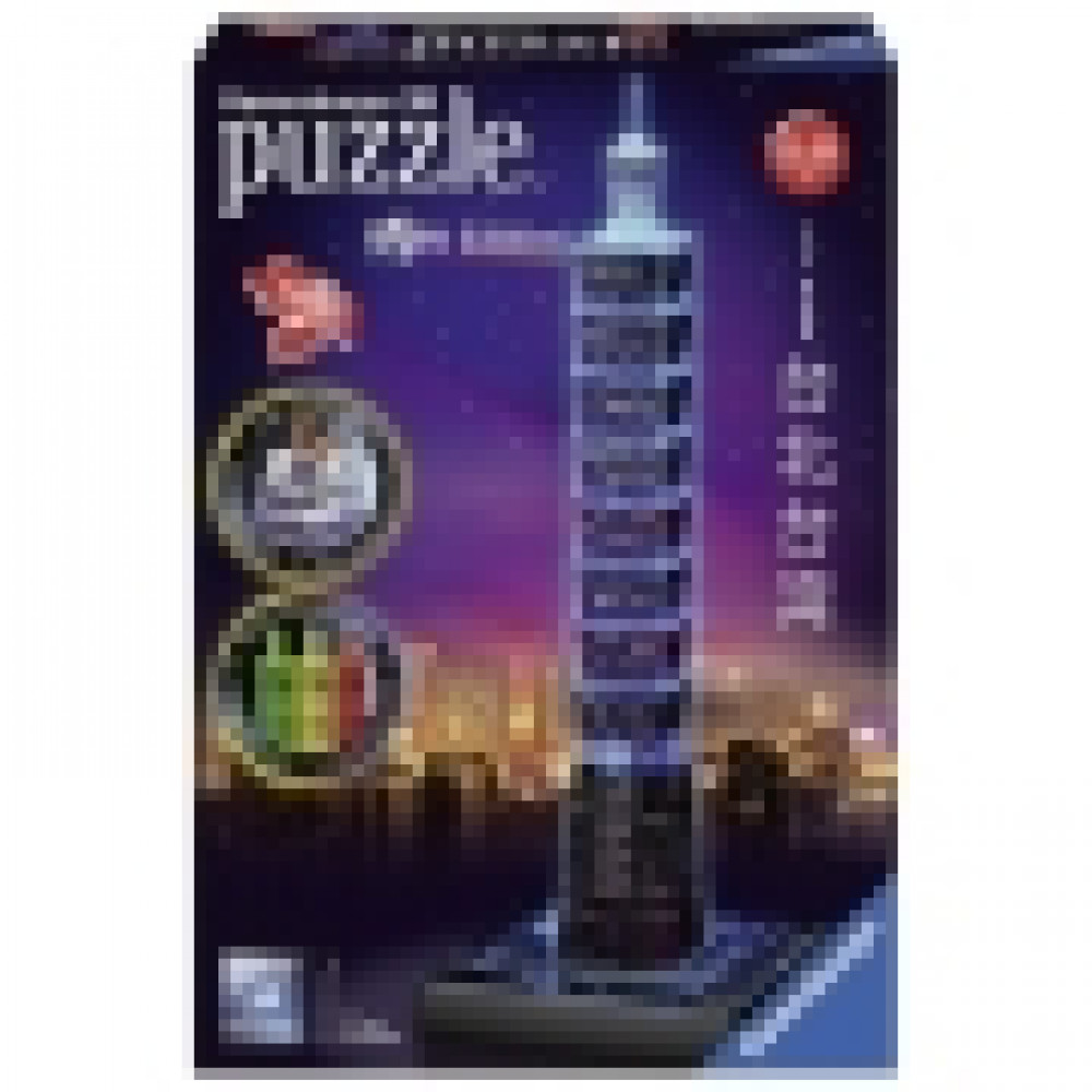 Ravensburger 3D puzzle (slagalice) - Finansijski centar Taipei 101 nocno izdanje RA11149