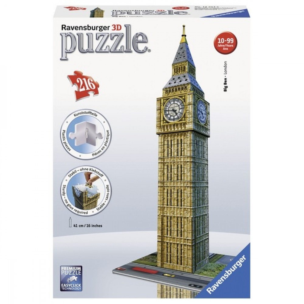 RAVENSBURGER 3D puzzle (slagalice) - big ben RA12554